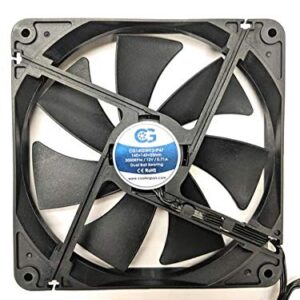 Coolerguys 12vDC Waterproof IP67 Fan (High Speed, 140x25mm)