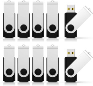 raoyi 50 pack 4gb usb flash drive, usb 2.0 memory stick bulk thumb drives pen drive zip drive bundle-black