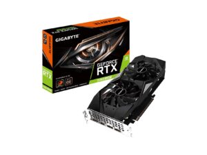 gigabyte gv-n2060oc-6gd geforce rtx 2060 oc gg graphics card, 2x windforce fans, 6gb 192-bit gddr6, rev2.0 video card