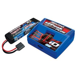 traxxas 2995 rc car and truck 7600mah 7.4 volt 2 cell performance lipo battery and ez peak charger completer pack