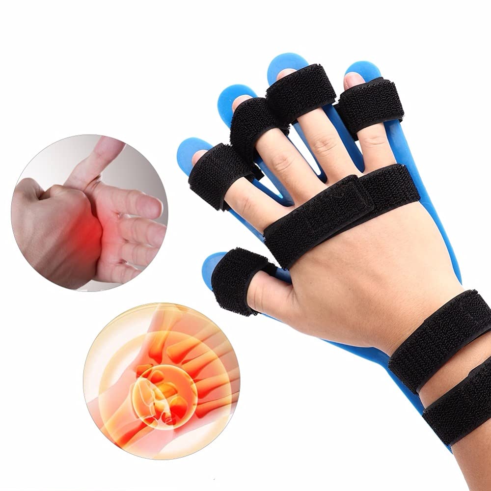 Finger Training Device，Stroke Rehab Equipment Finger Orthotics Fingerboard Stroke Hemiplegia Finger Orthotics Points for Stroke/Hemiplegia/Traumatic Brain Injury Suitable for Left and Right Han