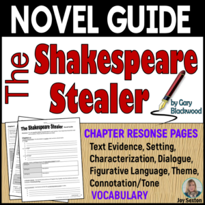 novel guide: the shakespeare stealer - standards aligned