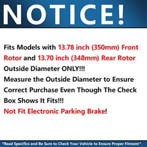 Detroit Axle - Brake Kit for 2012-2020 Ford F-150 Drilled & Slotted Brake Rotors Ceramic Brakes Pads Replacement : 13.78'' inch Front and 13.70'' inch Rear Rotors [Manual Parking Brake]