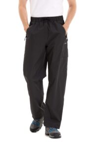 trailside supply co. men's snow rain pants basic insulated workout pants,waterproof,windproof black 4xl