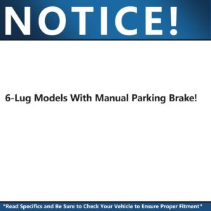 Detroit Axle - Brake Kit for 2012-2020 Ford F-150 [w/Manual Parking Brake] Drilled & Slotted Brake Rotors Ceramic Brakes Pads 2013-2019 Front and Rear Replacement : 13.78" Front & 13.70" Rear Rotors