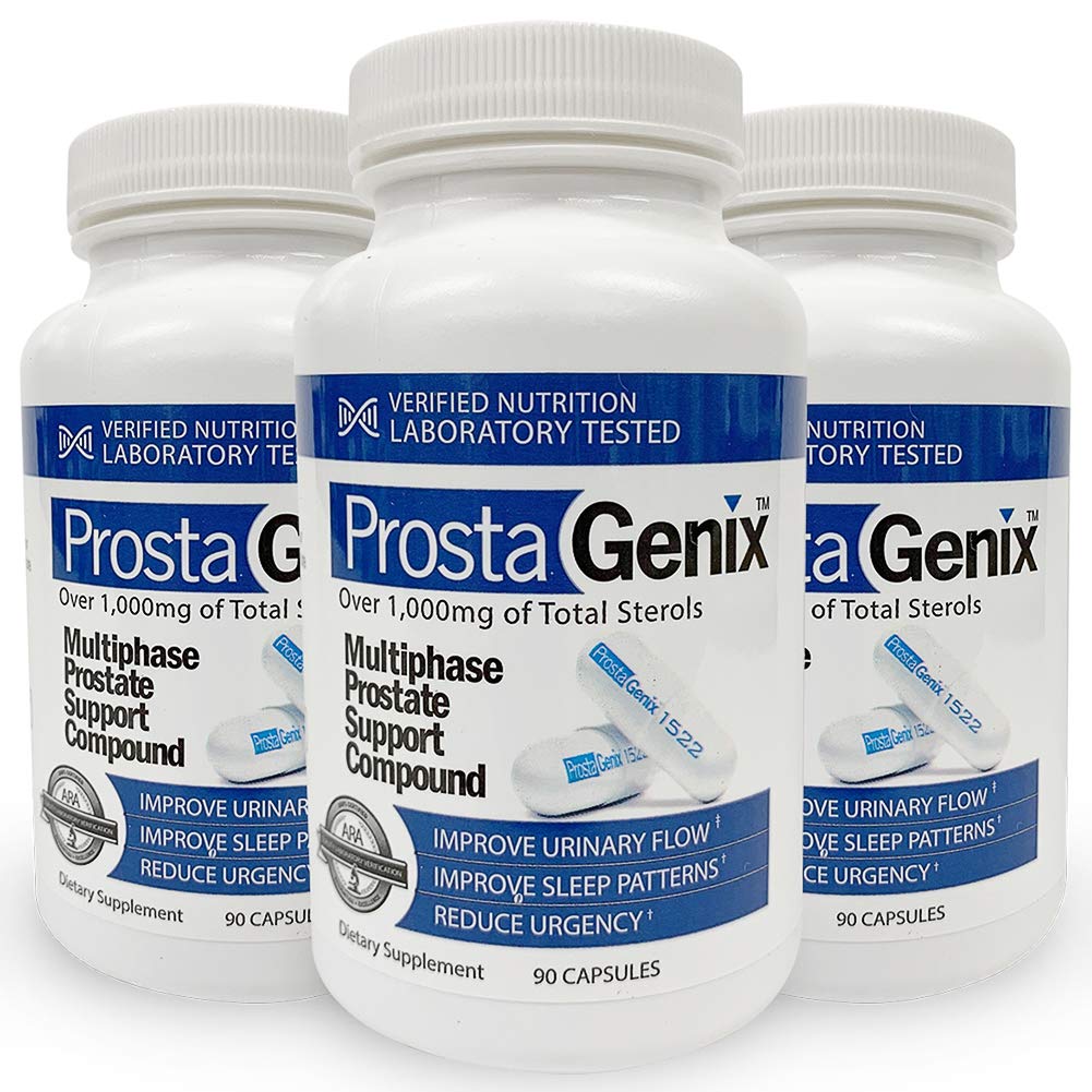 ProstaGenix Multiphase Prostate Supplement Capsule -3 Bottles- Featured on Larry King Investigative TV Show - Over 1 Million Sold - End Nighttime Bathroom Trips, Urgency, Frequent Urination.