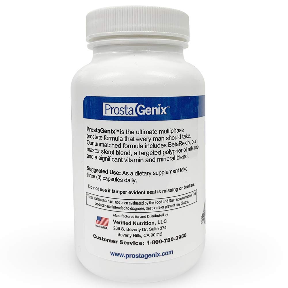 ProstaGenix Multiphase Prostate Supplement Capsule -3 Bottles- Featured on Larry King Investigative TV Show - Over 1 Million Sold - End Nighttime Bathroom Trips, Urgency, Frequent Urination.