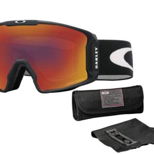 Oakley Line Miner Snow Goggle (Matte Black Frame/Prizm Torch Iridium Lens) with Lens Cleaning Kit