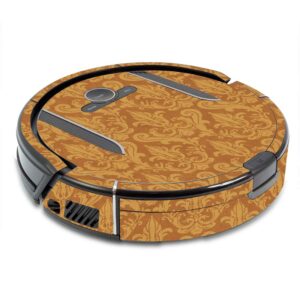 mightyskins skin compatible with shark ion robot r85 vacuum - gold damask | protective, durable, and unique vinyl decal wrap cover | easy to apply, remove, and change styles | made in the usa