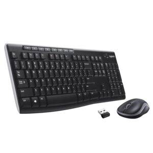 logitech mk270 wireless keyboard and mouse combo - keyboard and mouse included, 2.4ghz dropout-free connection, long battery life (renewed)