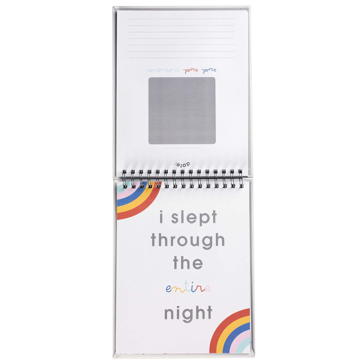 C.R. Gibson Rainbow ''You Make Every Moment Oh-So Bright'' Baby Milestone Cards Photo Prop Flipbook, 8.5'' x 10.5''