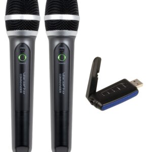 VocoPro Wireless Microphone System, Commander-USB-Handheld 1 (Commander-USB-Handheld 1),Black