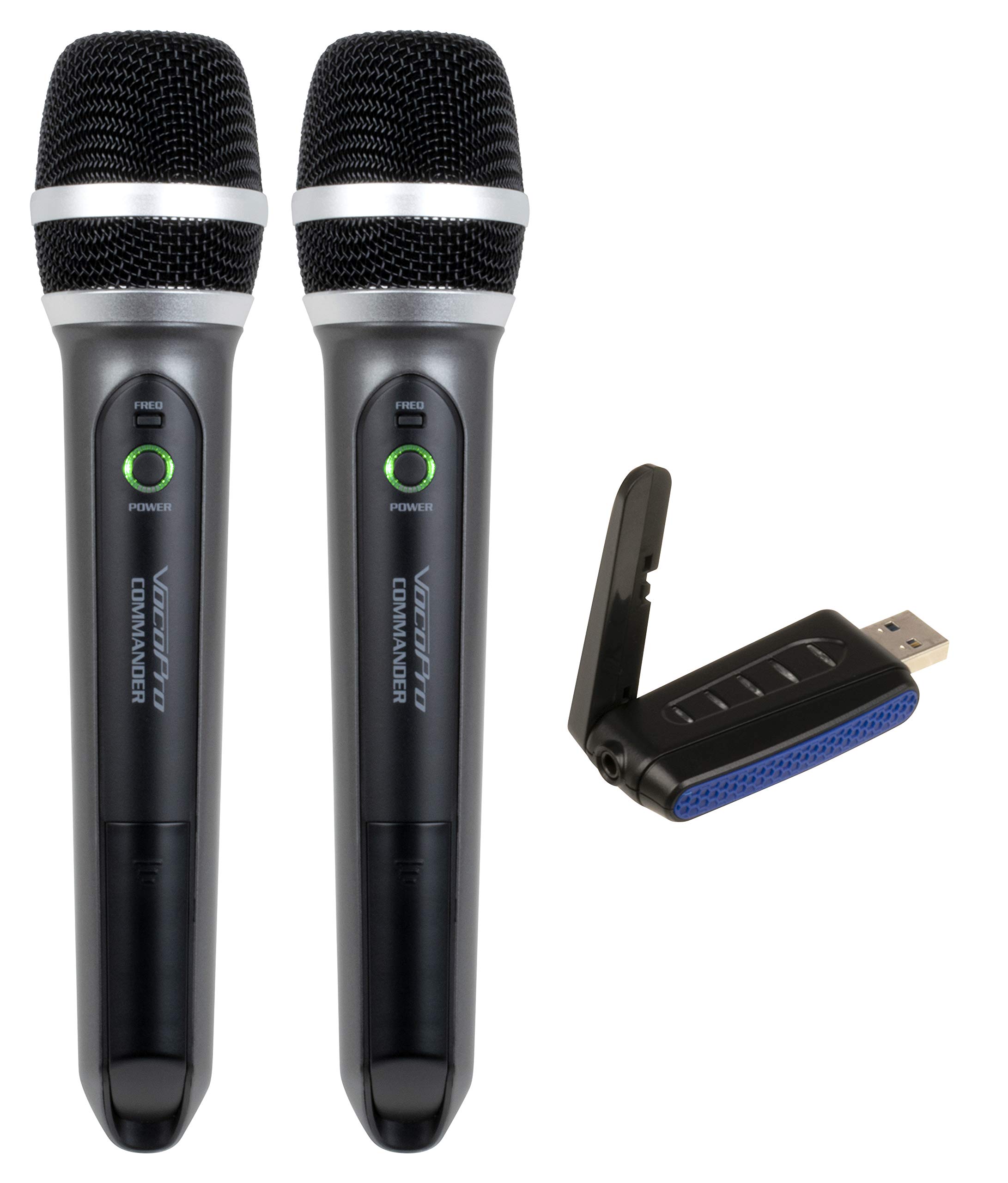 VocoPro Wireless Microphone System, Commander-USB-Handheld 1 (Commander-USB-Handheld 1),Black