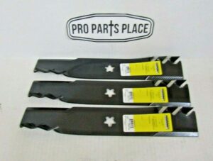 3 repl xht hd mulching blades for husqvarna 539-112078 539112078 ez-series c