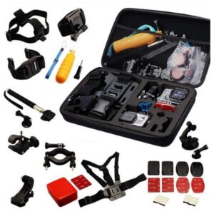 navitech 30-in-1 action camera accessories combo kit with eva case compatible with the pnj cam | aee md10 wifi | st 4k action camera | pnj cam | aee s50 pro| aee s70 pro| cam st4k