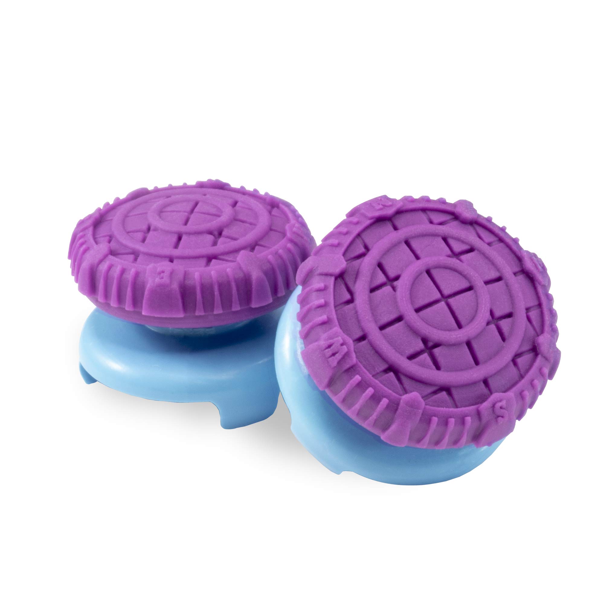 KontrolFreek FPS Freek Battle Royale Performance Thumnbsticks for PlayStation 4 (PS4) and PlayStation 5 (PS5) | 2 High-Rise Convex | Purple