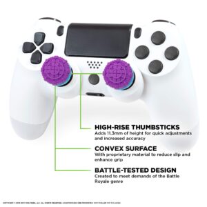 KontrolFreek FPS Freek Battle Royale Performance Thumnbsticks for PlayStation 4 (PS4) and PlayStation 5 (PS5) | 2 High-Rise Convex | Purple