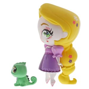 Enesco The World of Miss Mindy Rapunzel and Mini Pascal Vinyl Figurine, 7 Inch, Multicolor