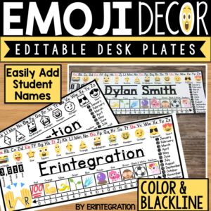 emoji name tags -2 styles (editable)