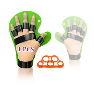 kavil hand brace resting hand splint finger stroke recovery equipment finger straightener extender hand therapy equipment with finger support (fit right or left hand)