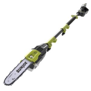 sun joe ion100v-10ps-ct 10-inch 100-volt max lithium-ion cordless telescoping pole chain saw, tool only