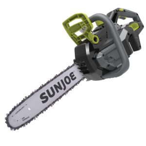 sun joe ion100v-18cs-ct 18-inch 100-volt brushless lithium-ion cordless handheld chain saw, tool only