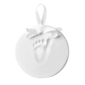 little pear hanging baby's print keepsake ornament, nursery décor, creative baby gift, addition to baby registry, holiday stocking stuffer, idea 5x5x0.75 inch (pack of 1)