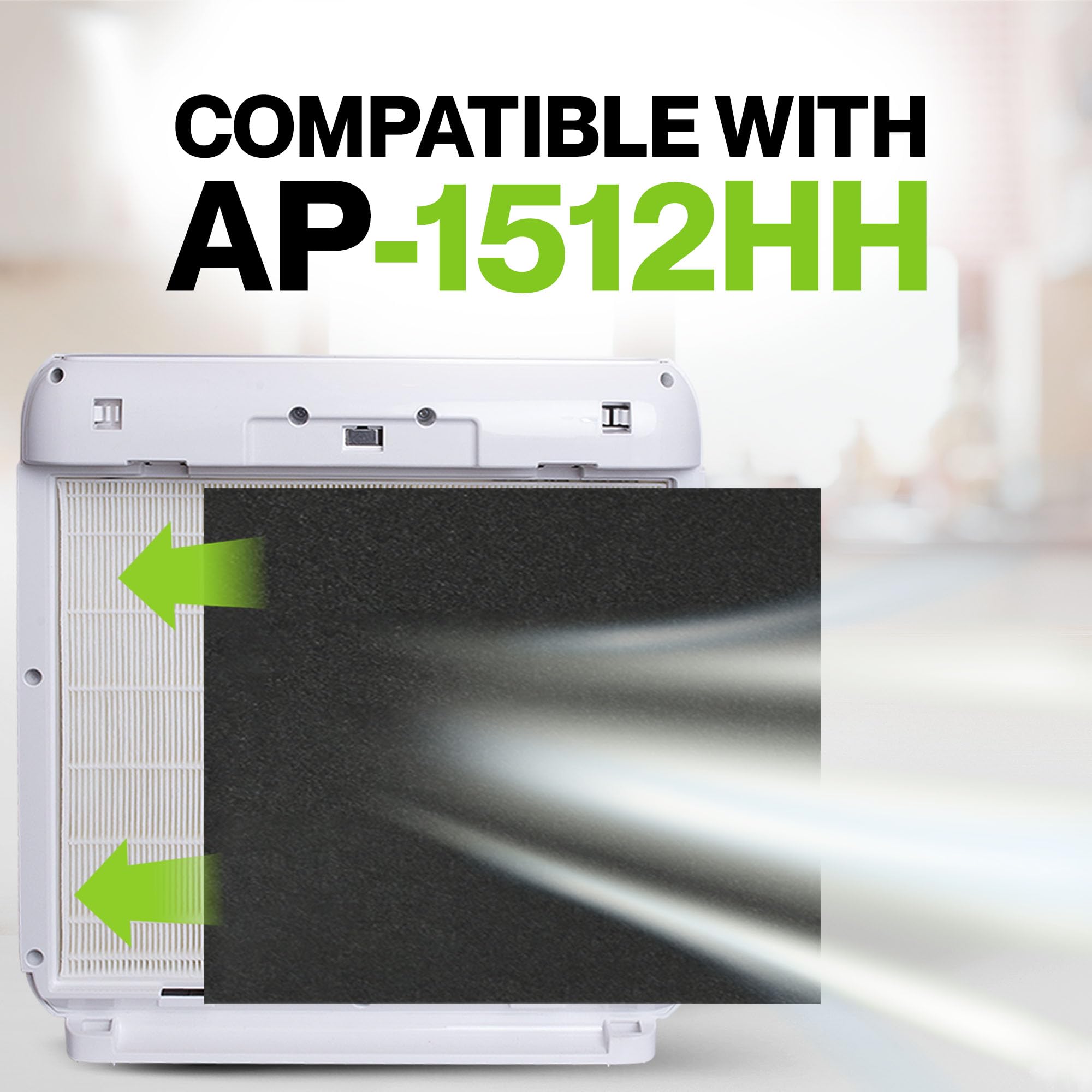 AP-1512HH HEPA Set for Coway Filter Replacement - 2 Year Supply - Fits Coway Airmega AP-1512HH & Coway Airmega Filter Replacement - Helps Remove Smoke, Dust, Pollen, Dustmite Debris, Pet Dander & More