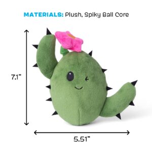 Barkbox 2 in 1 Interactive Plush Dog Toy - Rip and Reveal Dog Toy for Large Dogs - Stimulating Squeaky Pet Enrichment and Puppy Toys | Consuela The Cactus (Large)