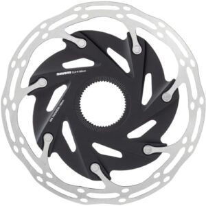 sram centerline xr disc brake rotor - 140mm, center lock, silver/black