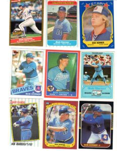 bob horner collectors baseball card lot - atlanta braves