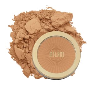 milani silky matte bronzing powder - sun light (0.34 ounce) vegan, cruelty-free bronzer - shape & contour face with a full matte finish