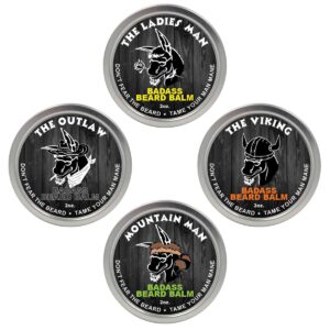 badass beard care's badass beard balm/wax 4 pack