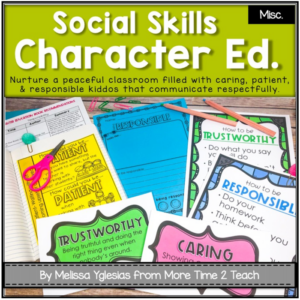 character education: social emotional learning {lessons, activities, & posters}