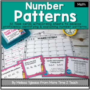 number patterns task cards