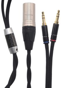 kk cable hh-v hifi compatible audio upgrade cable replacement for t1 ii, t5, headphones, 4-pin xlr male plug. audio upgrade cable. hh-v (1.5m(4.9ft))