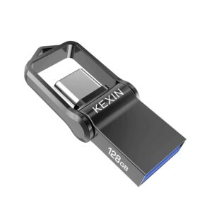 kexin 128gb usb c flash drive usb 3.0 metal dual drive 128 gb usb stick pocket-size otg memory stick for type-c android smartphones tablets…