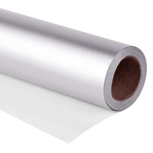 ruspepa wrapping paper roll - 81.5 sq ft matte silver for wedding,birthday, shower, congrats, and holiday - 30 inches x 32.8 feet