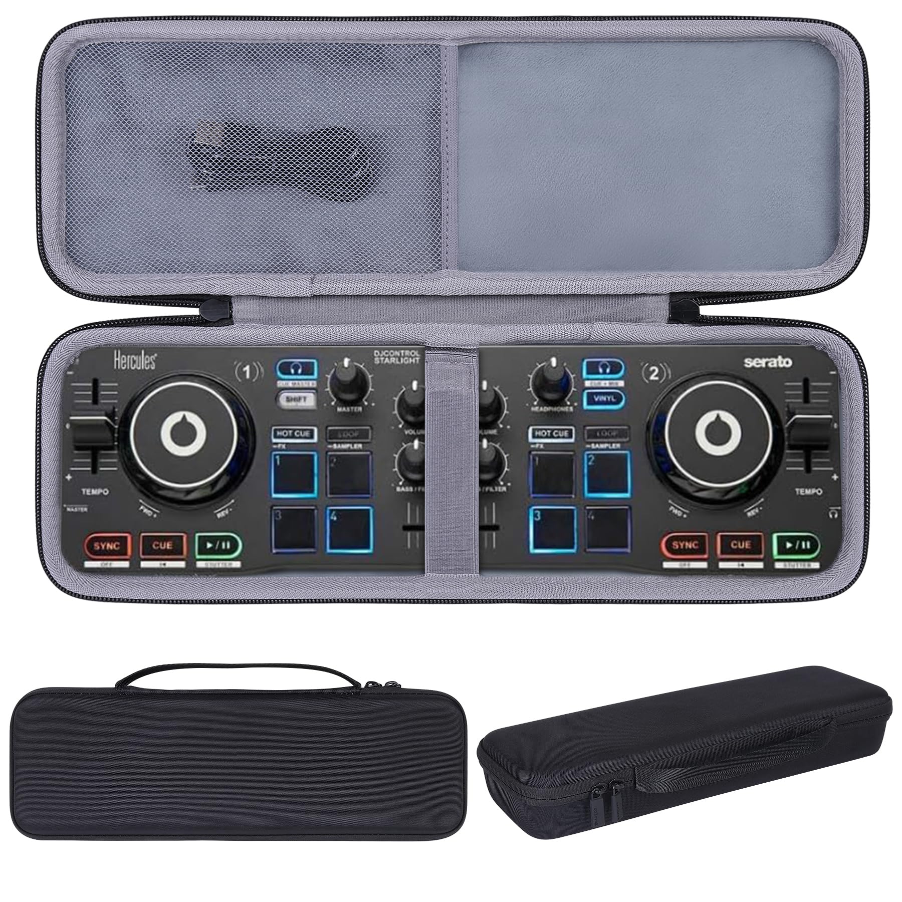 co2CREA Hard Travel Case replacement for Hercules DJ DJControl Starlight Pocket DJ Controller