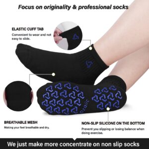 Ozaiic Non Slip Socks Grip for Yoga Home Workout Pure Barre, Pilates, Hospital, Ideal Cushion Socks for Men and Women