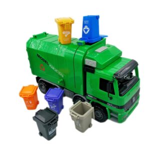 Nuanmu Garbage Can Set 6 Color Small Trash Can ABS Garbage Truck Toys