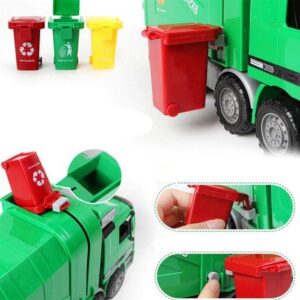 Nuanmu Garbage Can Set 6 Color Small Trash Can ABS Garbage Truck Toys