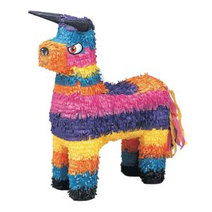 fiesta bull pinata (15.25 x 5.5 x 18 inches) for cinco de mayo, birthday, taco, luau, mexican theme party supplies or decoration or carnivals