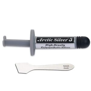 arctic silver 5 thermal cooling compound paste 3.5g high-density polysynthetic silver (as5 3.5g w/tool)