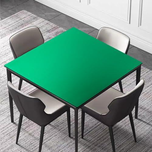 Aloftopz 32.6"x32.6" Rubber Anti-Slip Playmat Mahjong Mat for Mahjong, Board Games, Dominoes, Tile Games Tabletop Cover Poker Mat Roll-up Game Mat with Carrying Bag(Green)