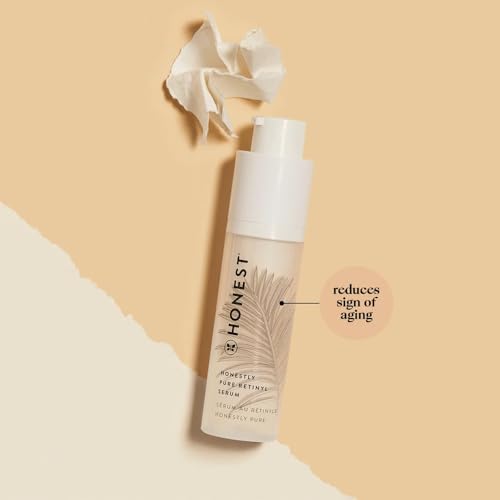 Honest Beauty Honestly Pure Nightly Retinyl Serum | Moisturizes, Exfoliates, Reduces Fine Lines + Wrinkles | Retinyl Linoleate + Hyaluronic Acid | Vegan + Cruelty Free | 1 fl oz