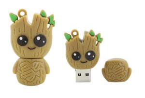 2.0 mbgs baby groot tree gog hero 64gb usb external hard drive flash drive storage device cute novelty memory stick u disk cartoon