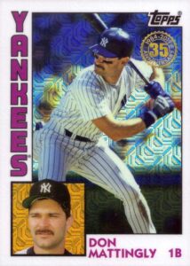 2019 topps 1984 silver chrome refractor #t84-1 don mattingly baseball card