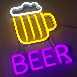 Miller Lite Neon Light Sign Lighted Beer Signs LED Neon Signs Beer Bar Pub Recreation LED Neon Lights Art Wall Decorative Sign 12v power adapter included