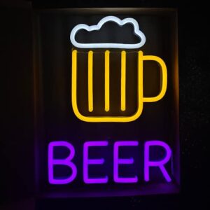 Miller Lite Neon Light Sign Lighted Beer Signs LED Neon Signs Beer Bar Pub Recreation LED Neon Lights Art Wall Decorative Sign 12v power adapter included